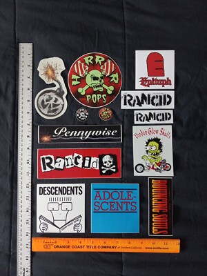 Punk Rock Sticker Lot (13) Descendents Rancid Adolescents PW Bouncing ...