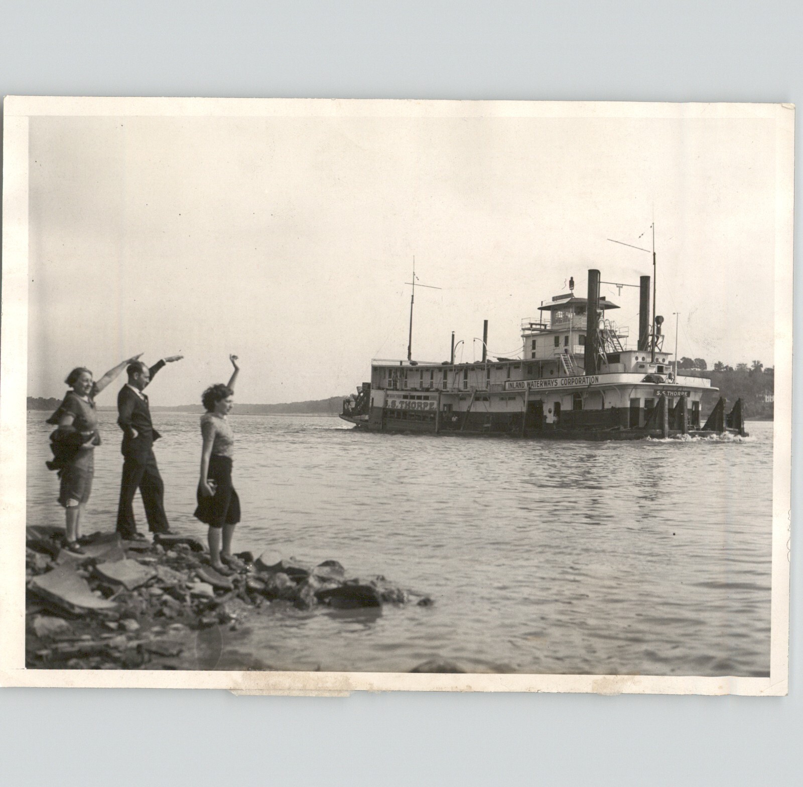 SHIPWRECK Rescue of SS THORPE Mississippi Stern Wheeler 1938 Press ...