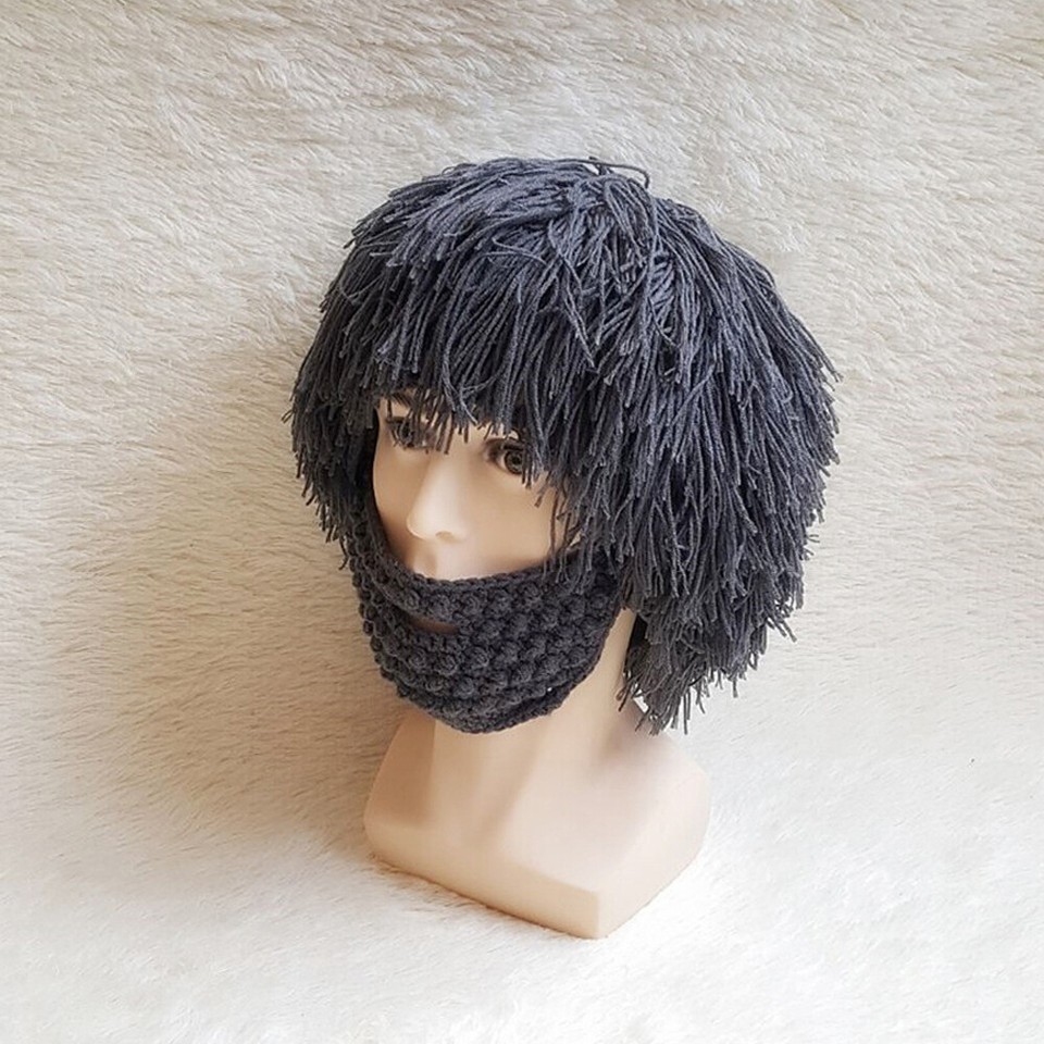 Beard Hats Hobo Mad Scientist Caveman Handmade Knit Warm Winter Caps ...