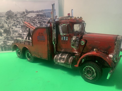 Built Model Cars - Peterbuilt Hauler Tow Truck Junkyard Barn Find | eBay