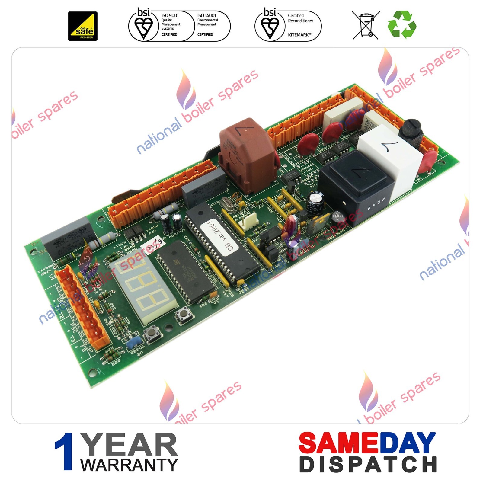 GLEDHILL BOILERMATE III 2000 BM120 BM140 BM180 BM200 BM220 CONTROL PCB ...