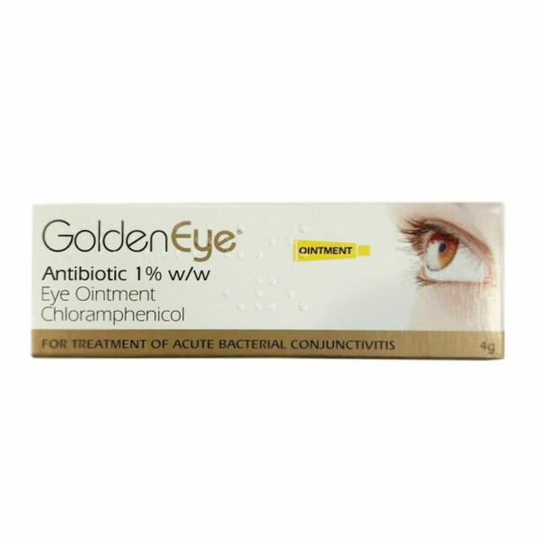 Goldeneye Antibiotic 1% w/w Chloramphenicol 4g Eye Ointment for sale ...