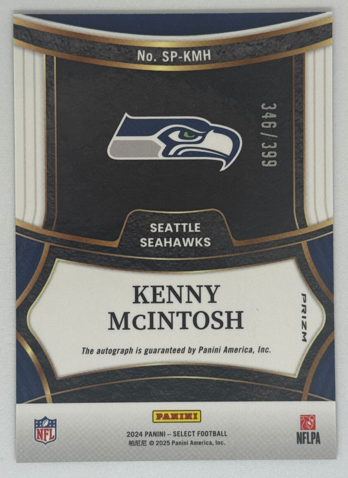 2024 Select KENNY McINTOSH Silver Prizm Signatures Auto /399 | eBay