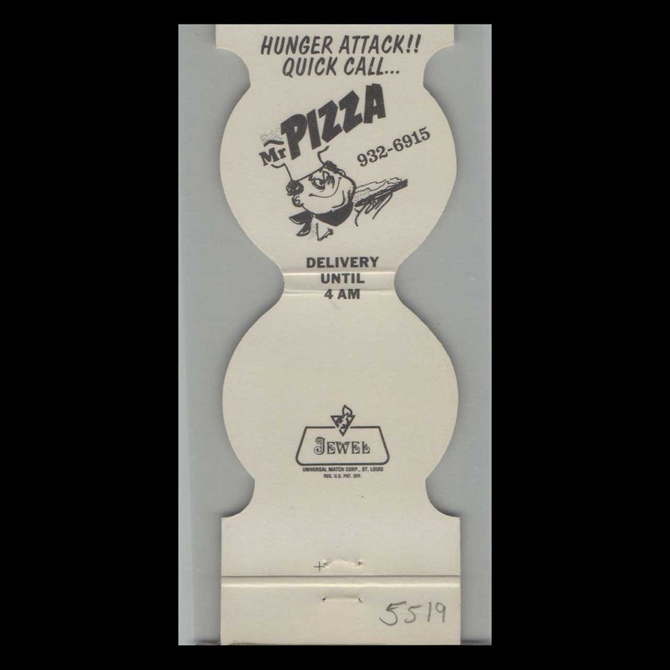 Matchbook Cover - Pizza Place Mr. Pizza Miami Beach, FL | eBay