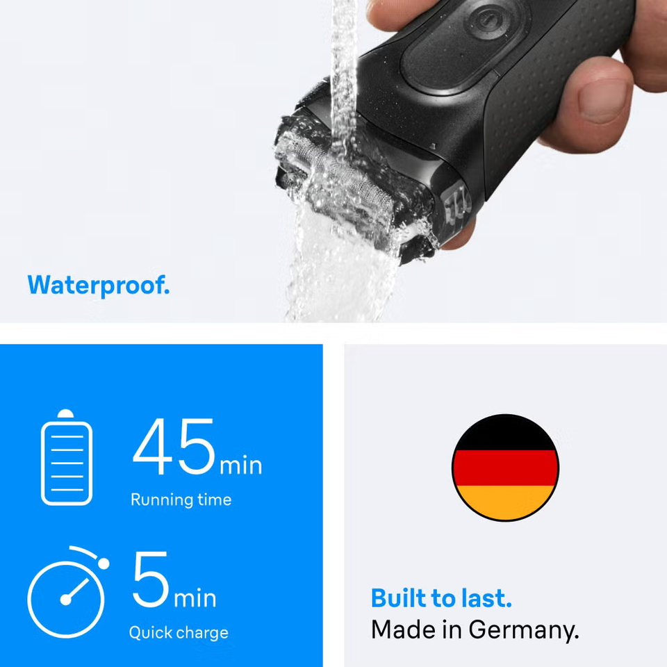 Braun 3000s Series 3 ProSkin Electric Cordless Shaver Wet & Dry ...