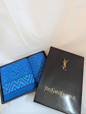 YSL Vintage Blue Towel Set | eBay