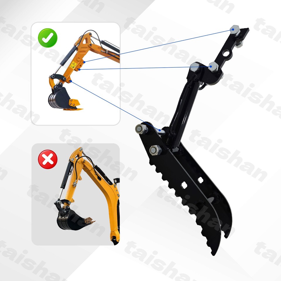 L-Shaped Bracket Hydraulic Thumb Clip For Mini Excavators Attachments 3 ...