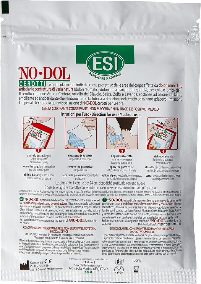 ESI - No-Dol Cerotti Con Arnica, Artiglio Del Diavolo E Canfora ...