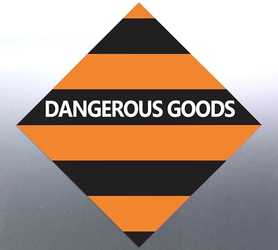 220 mm Dangerous goods Sticker vinyl Danger Hazardous Material signage ...