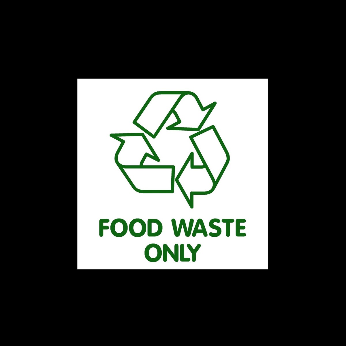 Food Recycling Logo Managing Food Waste Concept Icon. Organic Garbage