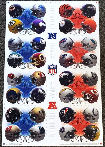 NFL Football Universe ALL 32 TEAM HELMETS Logos 22x34 WALL POSTER ...