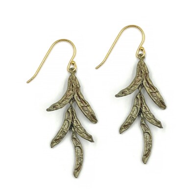 MICHAEL MICHAUD HOSTA POD POST DANGLE WIRE EARRINGS 3773 | eBay