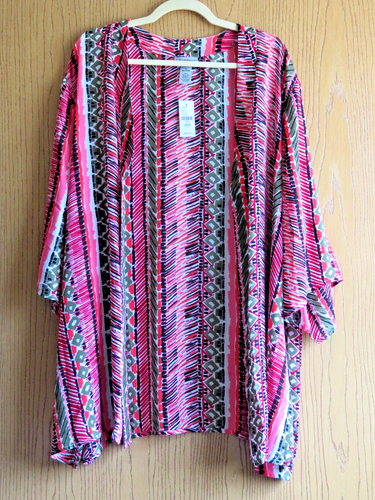 Catherine's Women's 3X Blouse Open Front Top NWT $65 Bust 60 Tunic ...