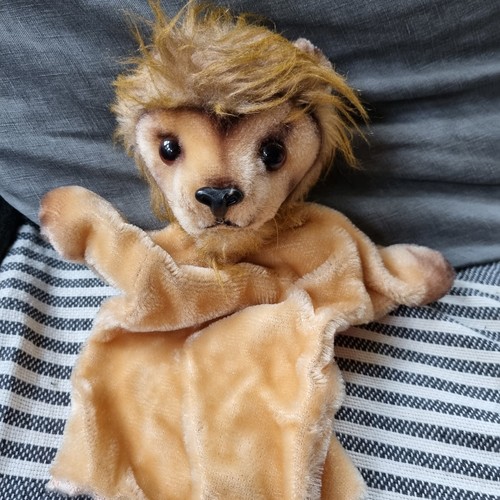 VINTAGE 60's KAMAR JAPAN LION PLUSH MOHAIR HAND PUPPET STEIFF STYLE 🦁 ...