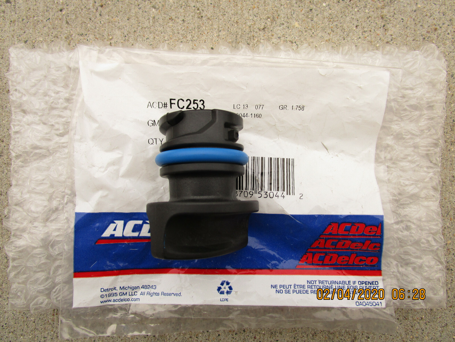 GM CHEVY 12676776 ACDELCO FC-253 FC253 ENGINE OIL FILLER FLUID CAP OEM ...