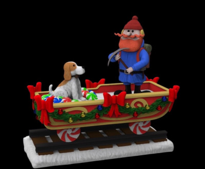 UNPAINTED Rudolph Reindeer Yukon Train Pt2 3D Printed Model Kit 5" Tall ...