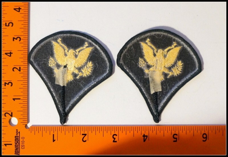Military Patches US Army Rank Pair Specialist Third Class New Old Stock ...