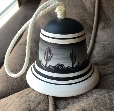 NATIVE AMERICAN STYLE SOUTHWESTERN BELL POTTERY HAND PAINTED | eBay