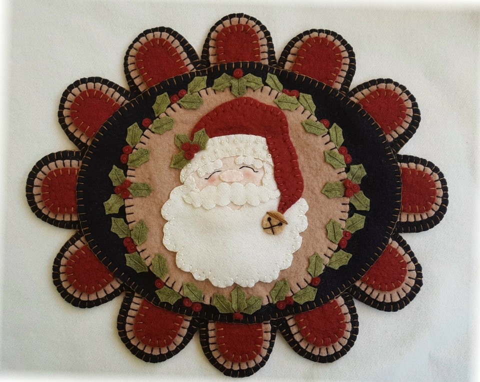 PATTERN!~*Dear Santa*~Christmas~Penny Rug/Table/Wall Mat~*PATTERN*~ | eBay