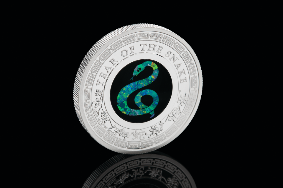 2025 Australia Opal Series Lunar Year of the SNAKE 1oz Silver Proof $1 ...