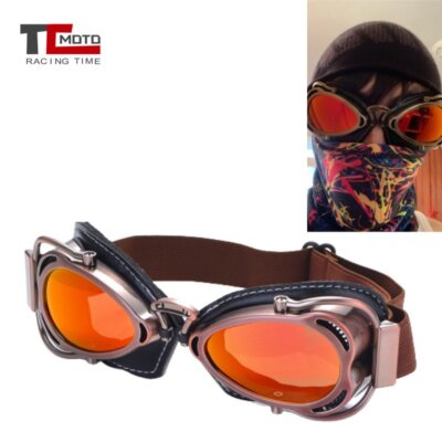 Aviator Retro Motorcycle Vintage Goggles Eyewear Cruiser Pilot ...