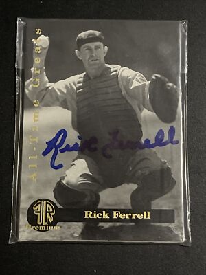 1993 Front Row Baseball PREMIUM Rick Ferrell FACTORY SEALED AUTO #d 61/ ...