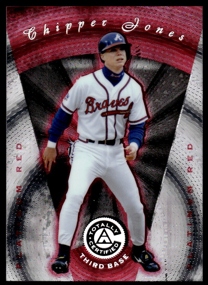 1997 PINNACLE TOTALLY CERTIFIED PLATINUM RED Chipper Jones /3999 ...