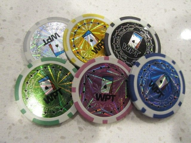 WPT World Poker Tour Holographic Laser Casino Chip Lot + FREE Las Vegas ...