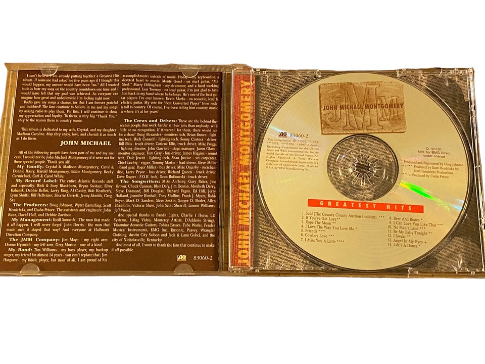 John Michael Montgomery Greatest Hits CD BMG Direct Edition | eBay