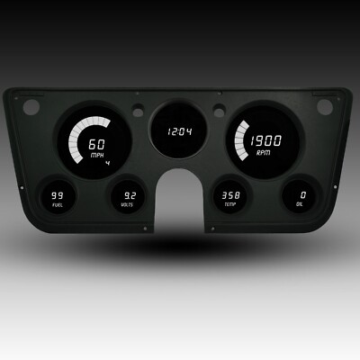 1967-1972 Chevy Truck Digital Dash WHITE LED Intellitronix DP6003W Made ...