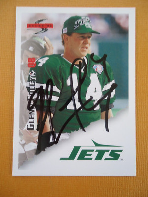 Glenn Foley - 1995 Score Autographed Football card #185 - N.Y. Jets ...