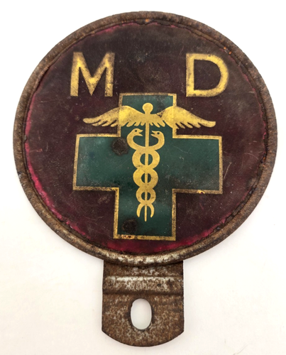 Vintage Medical Doctor (MD) Physician License Plate Topper Emblem | eBay