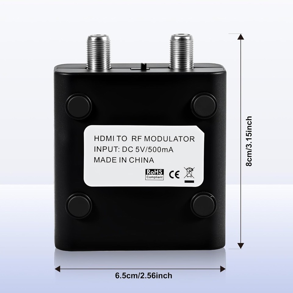 HDMI to RF Modulator, VHF RF Modulator HDMI Coaxial Converter, HDM61 ...