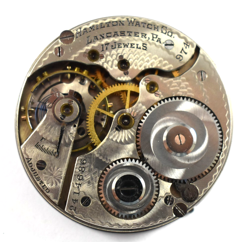 Vintage Hamilton Grade 974 16s 17J OF Pocket Watch Movement lot.wn | eBay