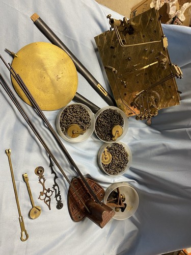 Vintage Clock Parts Lot movement Westminster chimes Germany Colonial ...