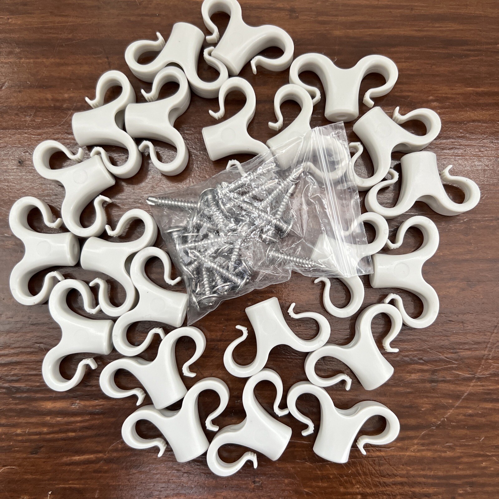 Double Sided Cable Management Clips W/Screws Off White Pack Of 22 New ...