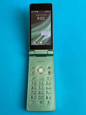 SHARP AQUOS Keitai 3 805SH/806SH Android Flip Phone Green Unlocked From ...