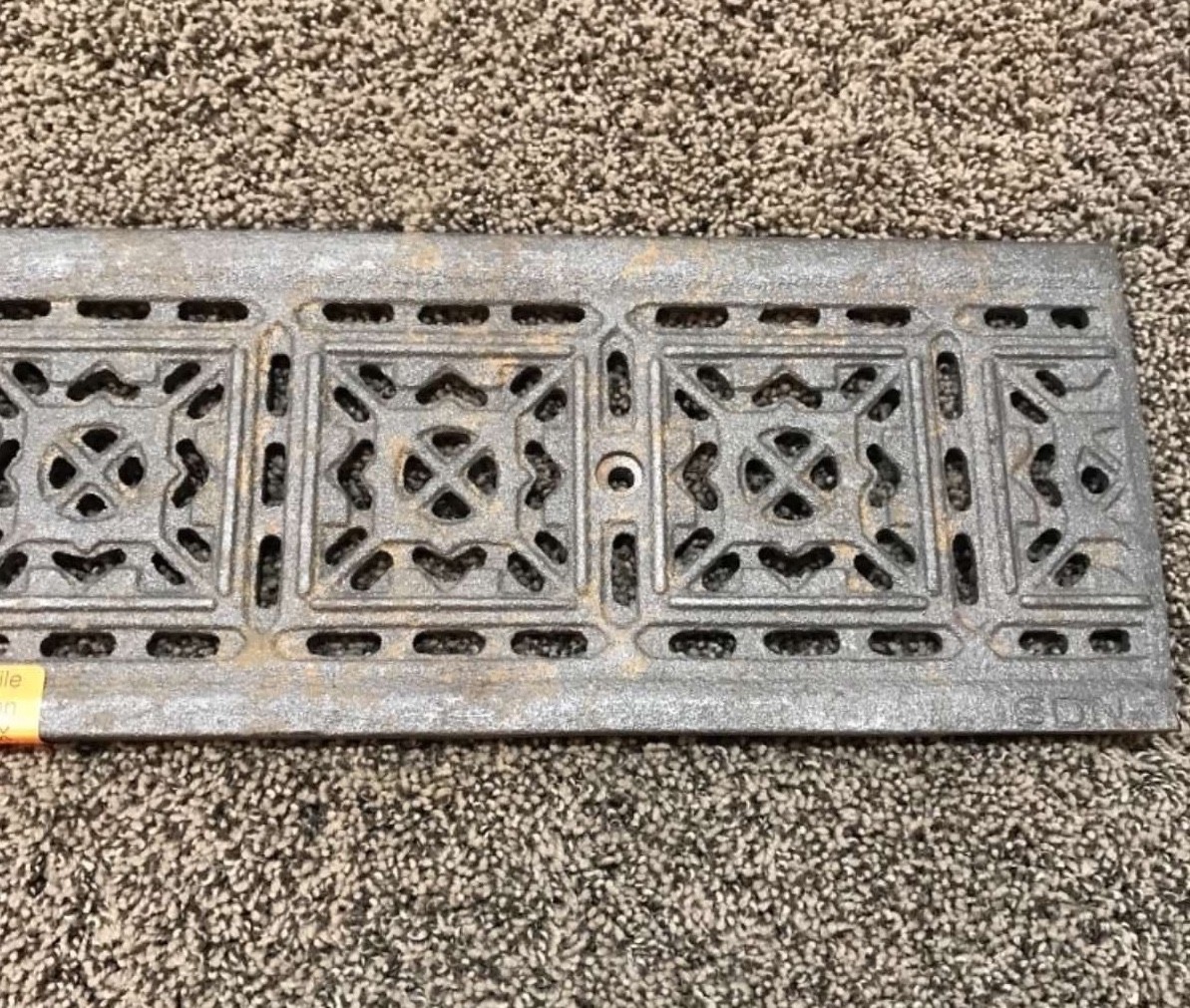 NEW NDS DS-603 Tile Decorative Ductile Iron Grate Raw Iron 6" x 24" x 3 ...