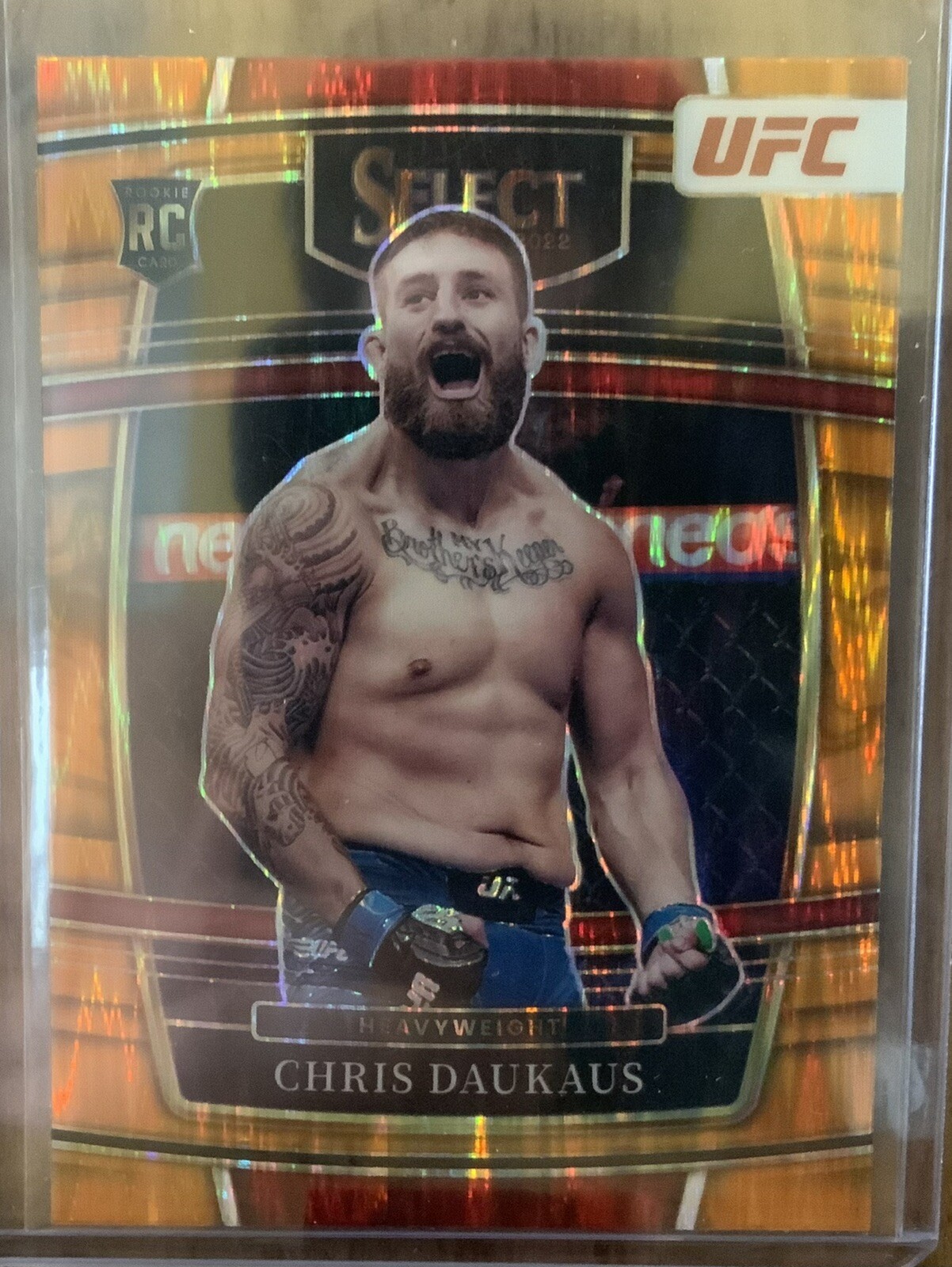 2022 Panini Select UFC Chris Daukas #79 Orange Flash Prizm Rookie RC | eBay