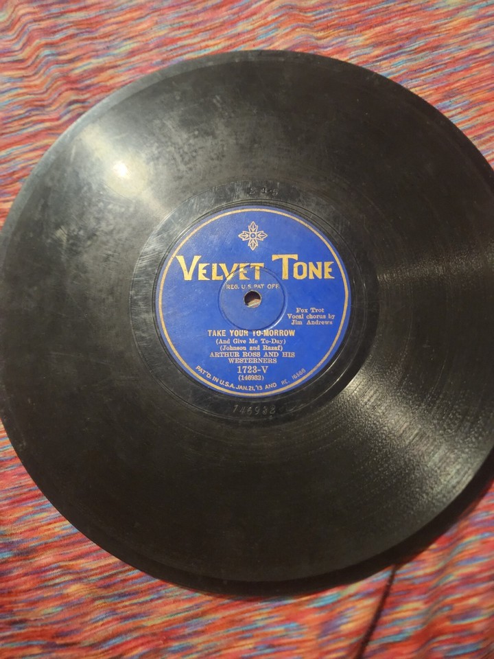 Rare 78 RPM Records- Patented. Read For Titles. Victor, Clarion, Velvet ...
