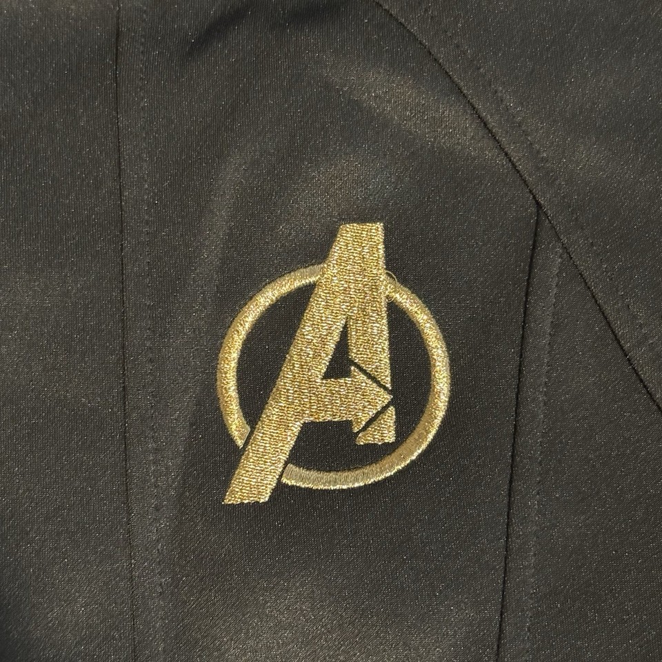 Disney Marvel Avengers Endgame Hawkeye Ronin Jacket Black Gold Zip ...