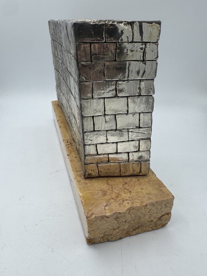 Wailing Wall Sculpture Sterling Silver Stone Base By Artist N.S. Baron ...