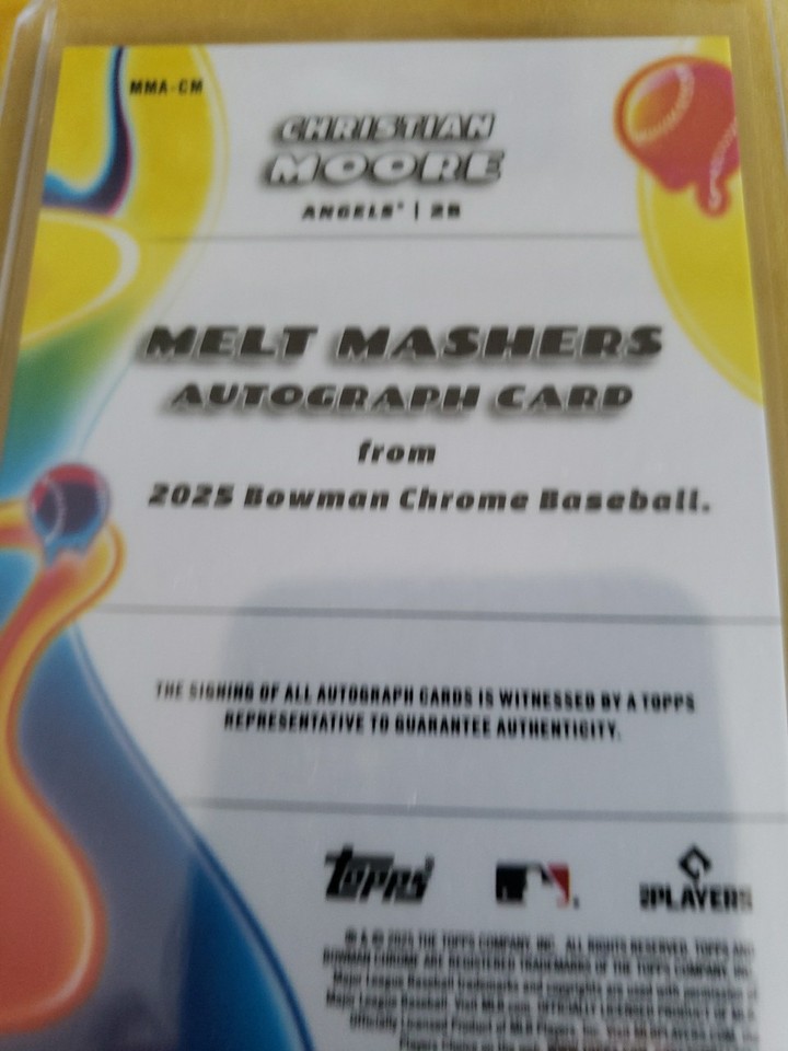2025 Bowman Chrome Melt Mashers Christian Moore #MMA-CM /99 Los Angeles ...
