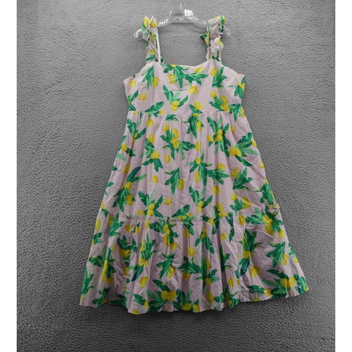 J Crew Square Neck Midi Dress Womens 20 Flutter Sleeve Summer Lemon ...