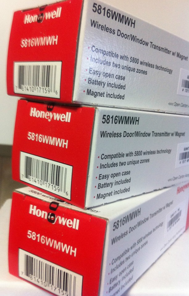 Brand New Honeywell 3 x 5816 5816WMWH Wireless Door/Window Transmitter ...