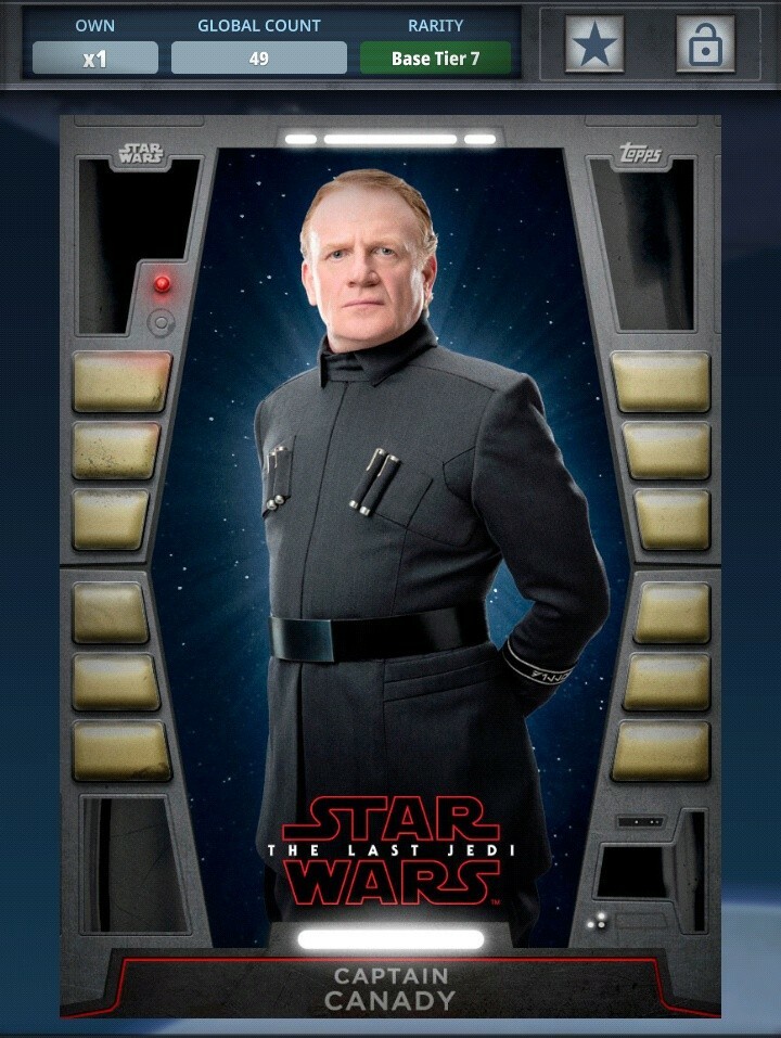 Topps Star Wars Card Trader 2020 Captain Canady Darth Vader Tier 7 ...