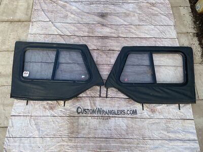 87-95 Jeep Wrangler YJ Half Door Vinyl UPPER Glass Sliding Windows 1987 ...