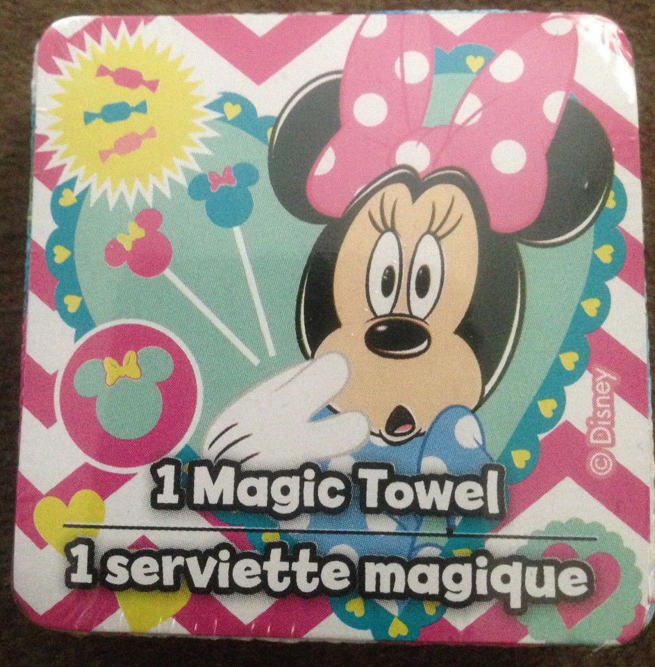 Disney Mickey and Friends 11" x 11" Magic Towel Donald Daisy Minnie or ...
