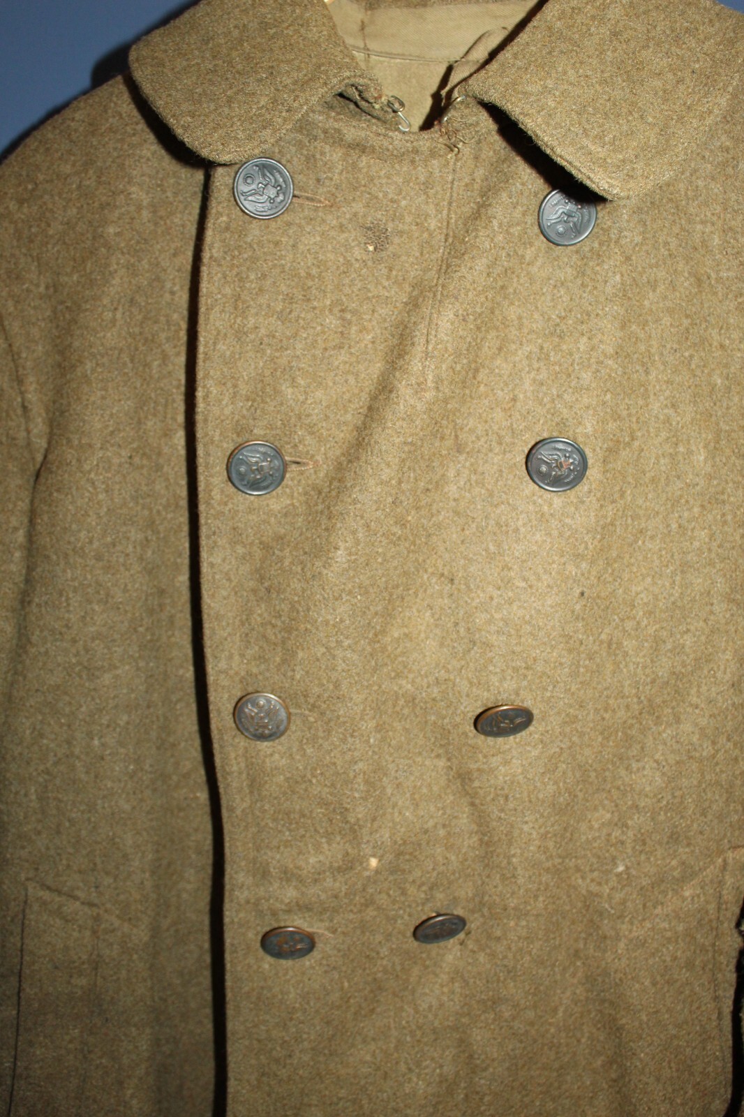 Original WW1 U.S. Army Aero Service Patched Wool Overcoat, 1917 dated ...