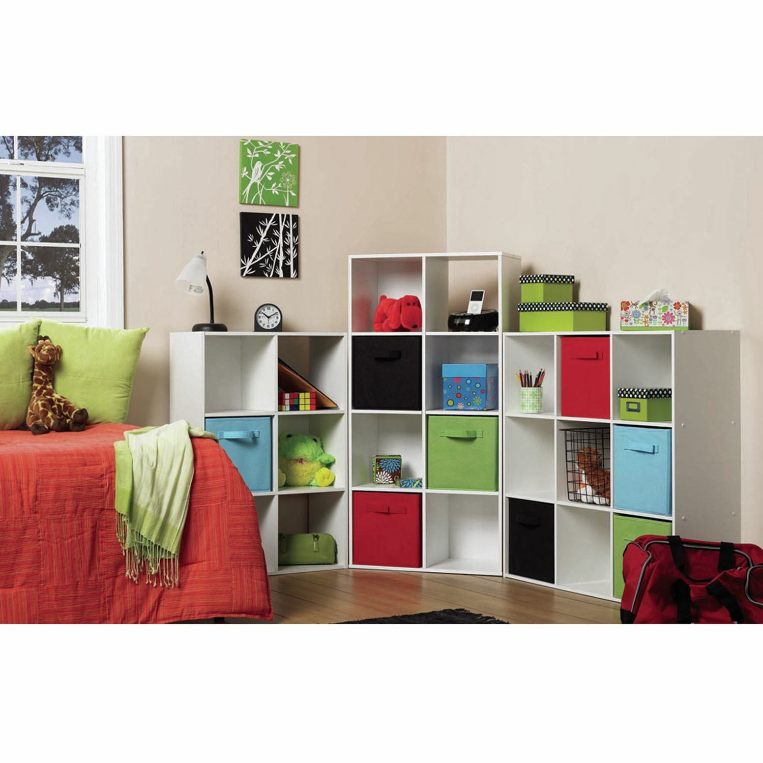 6 x Foldable Canvas Storage Folding Box Collapsible Fabric Cubes Toys ...